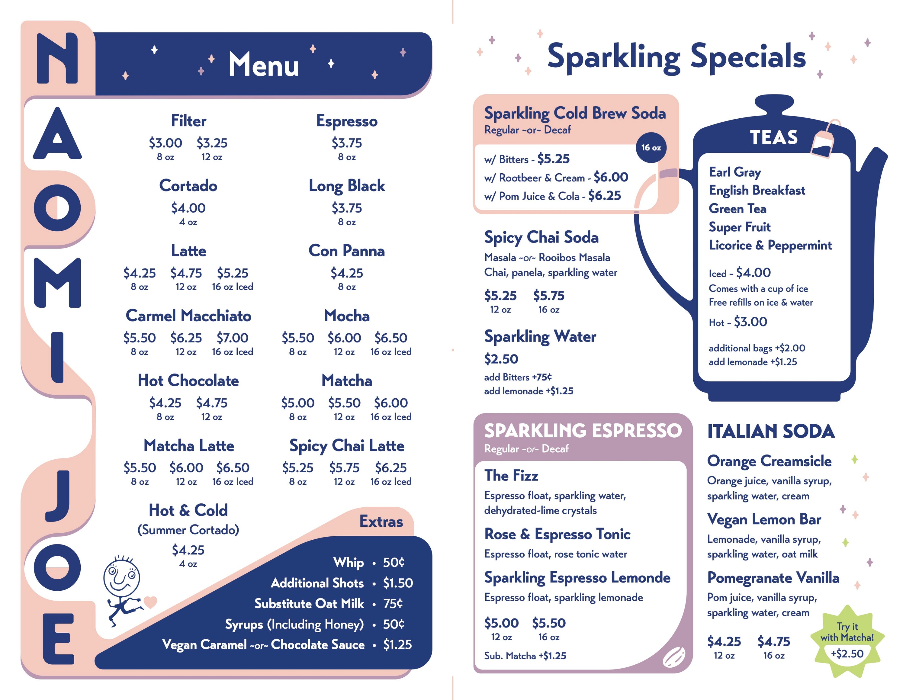 Current Menu – Naomi Joe Coffee